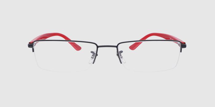 Ray Ban Transparent Half Frame Rectangle Eyeglasses E12B1006347 @ ₹4289