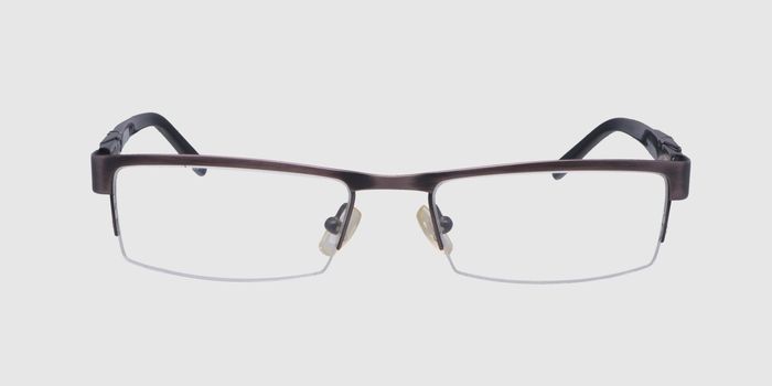 French Connection Transparent Half Frame Rectangle Eyeglasses ...